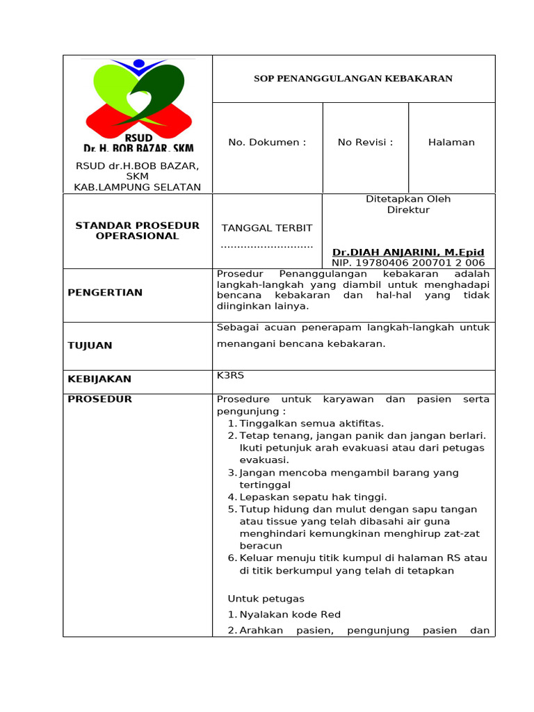 SOP Penanggulangan Bencana | PDF