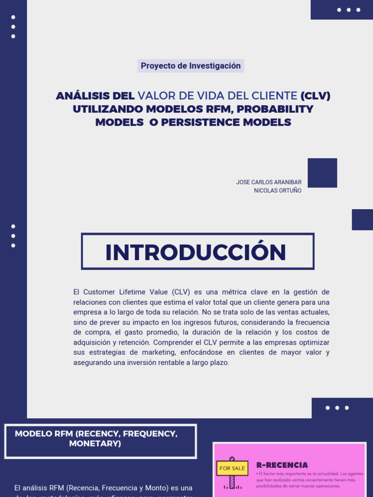 Modelo RFM CLV.pdf | PDF | Marketing | Segmentación de mercado