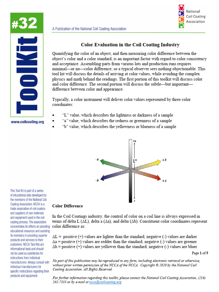 ToolKit 32 Color Difference | PDF | Reflectance | Electromagnetic Spectrum