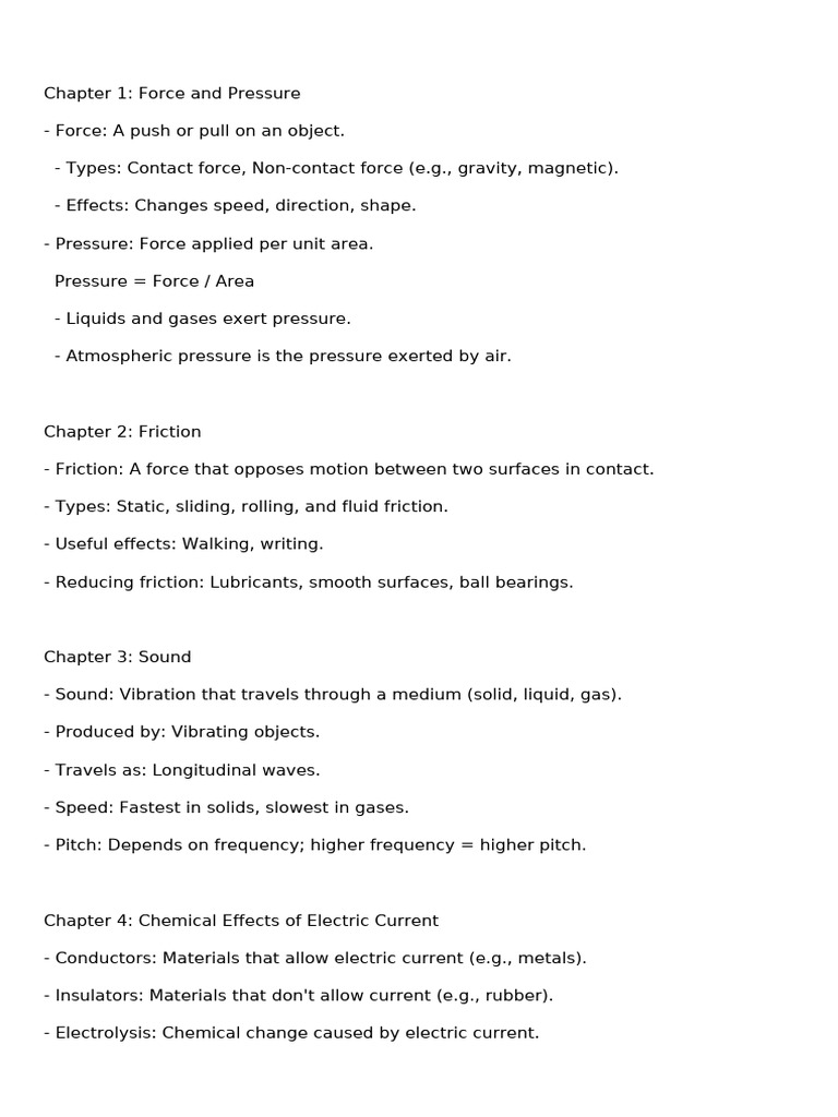 8th Class Physics Notes | PDF