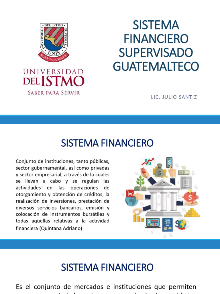 Supervisión del Sistema Financiero en Guatemala | PDF | Bancos ...