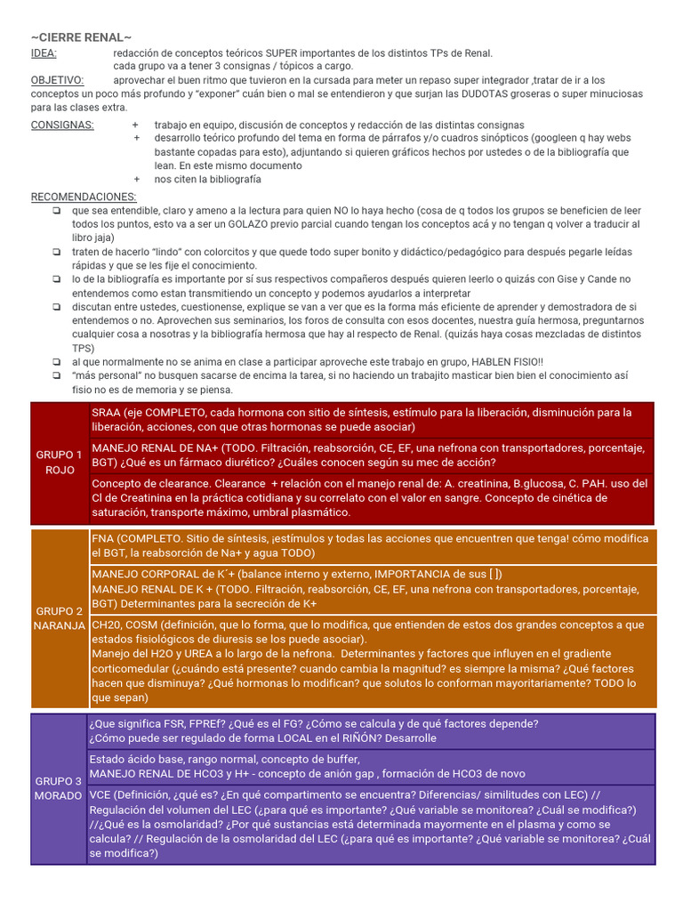 TAREAS EXTRA | PDF | Angiotensina | Riñón
