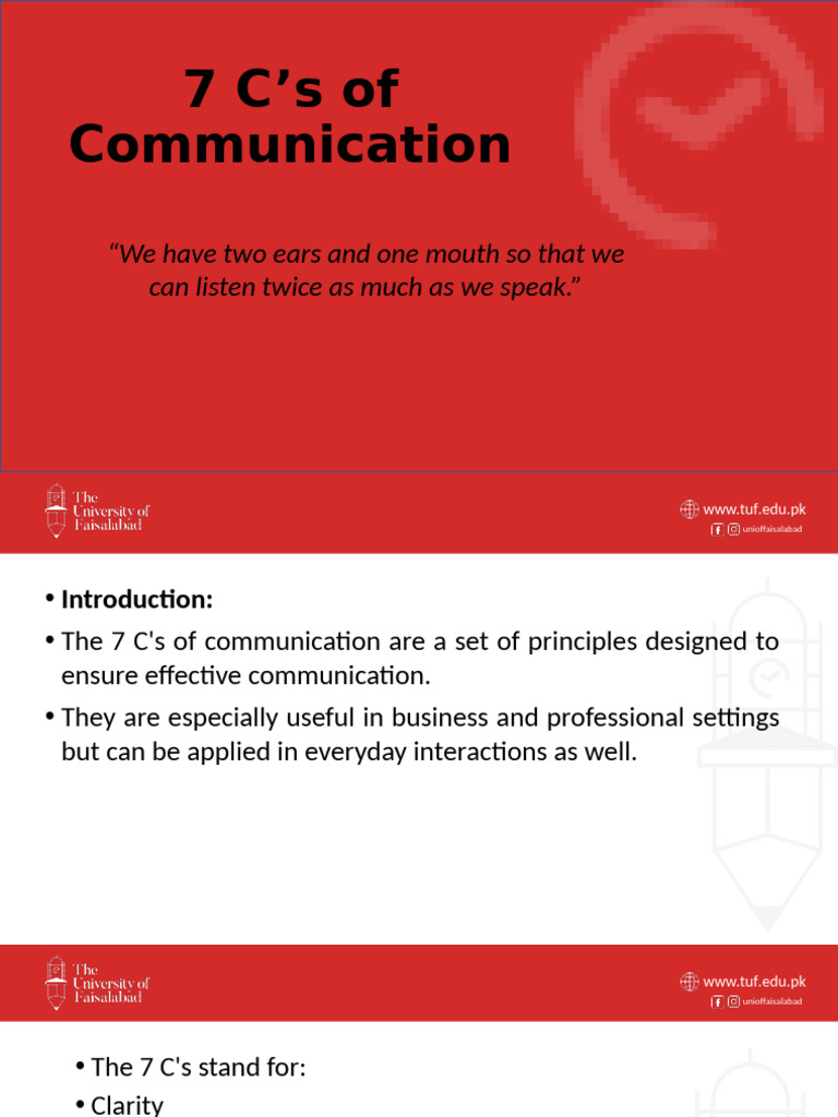 7 Cs of Communication | PDF | Communication | Information