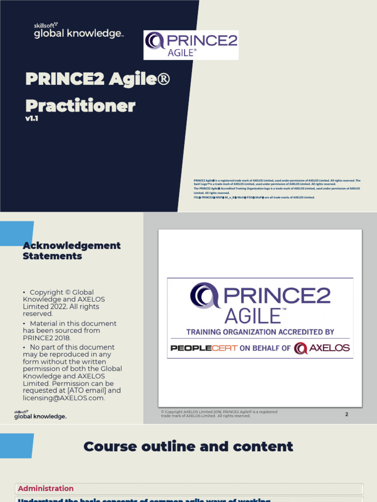 P2A Slides v1.2 - 2 Day Practitioner | PDF | Scrum (Software ...