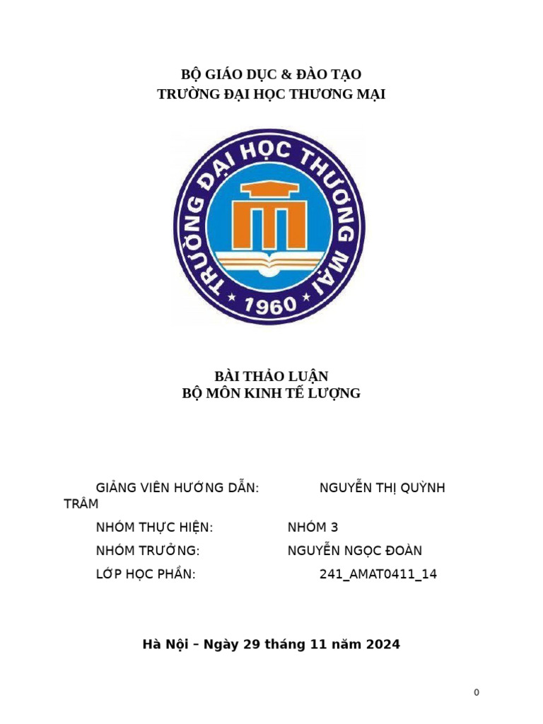 BÀI THẢO LUẬN NHÓM 3; (1) KTL | PDF