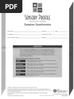 Sensory Profile Scoring Sheet | PDF