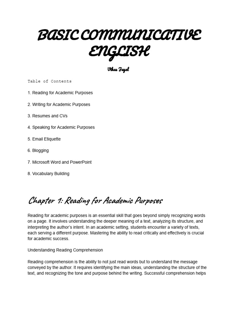 Basic communicative book | PDF | Résumé | Essays