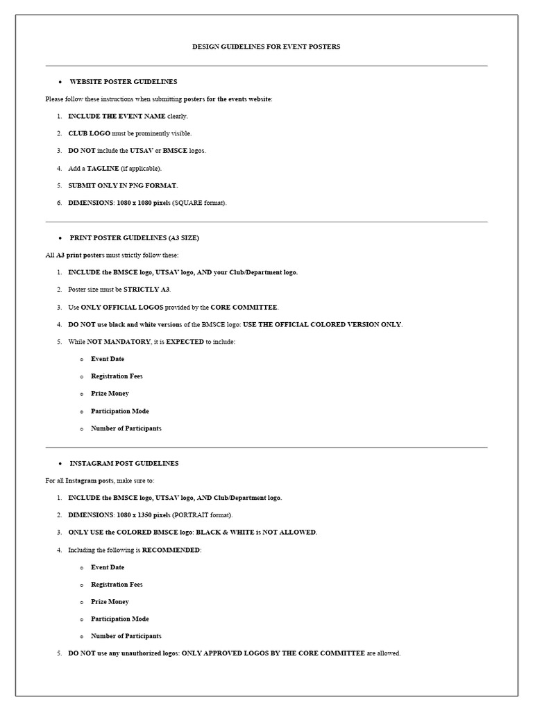 Event Poster Design Guidelines | PDF