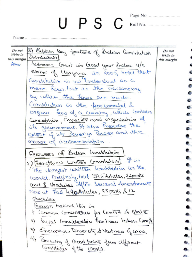 Features of Infian Constitution | PDF