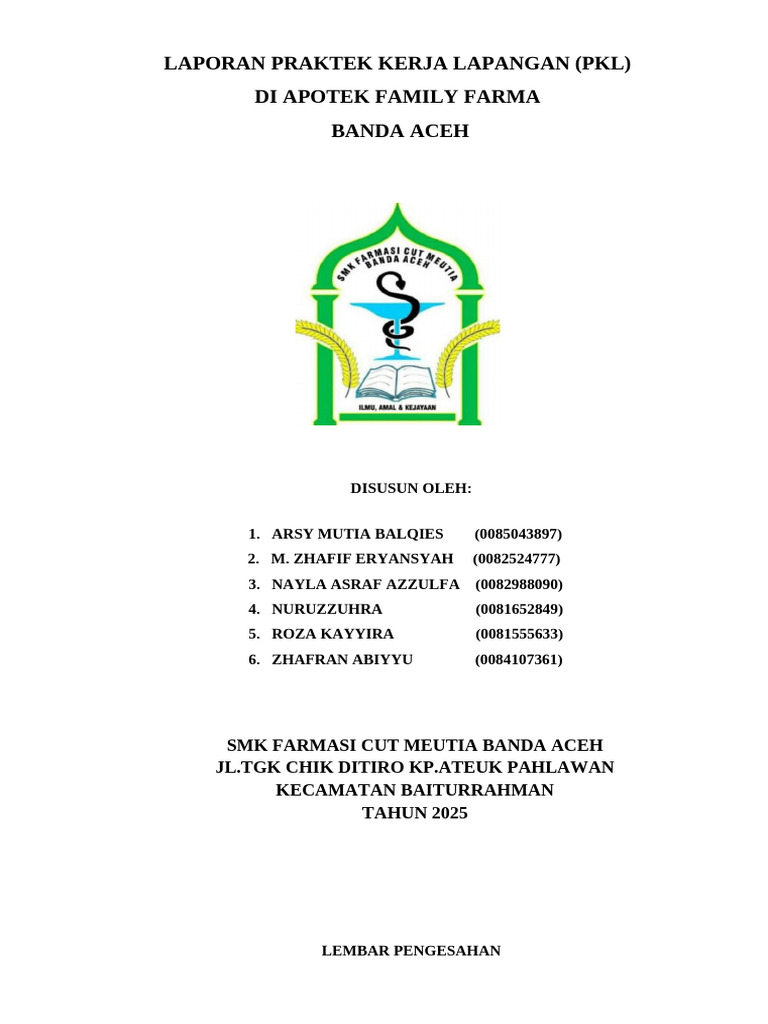 Laporan PKL di Apotek Family Farma | PDF
