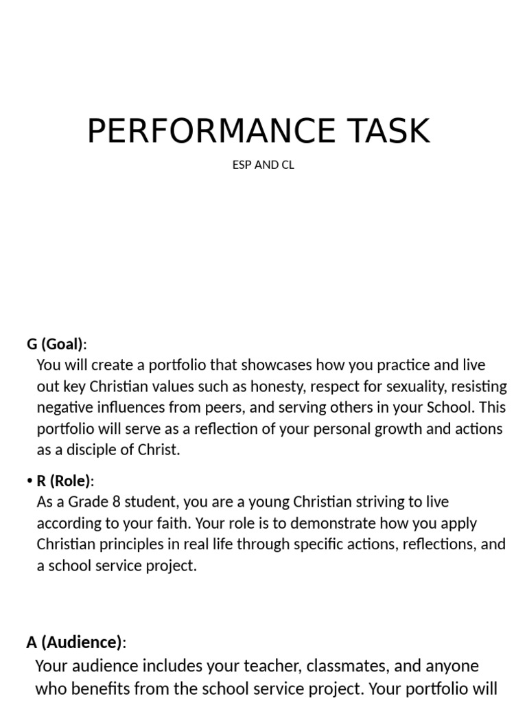 Performance Task | PDF