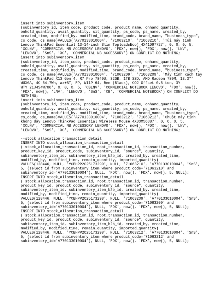 insert_subinventory_item | PDF | Mobile Computers | Consumer Electronics