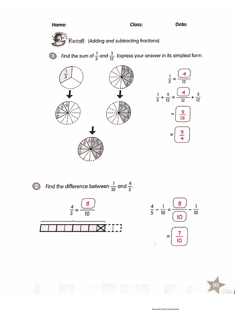 P4 Math Workbook Answer Key Page 111-116 (Adding and Subtracting ...