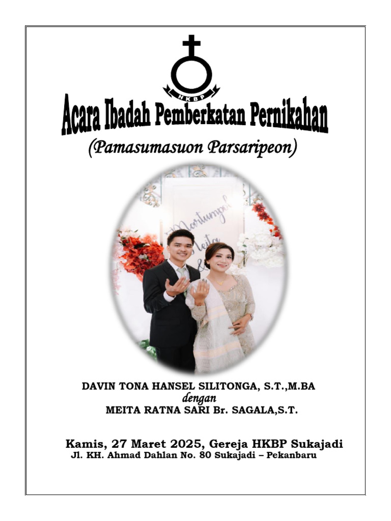 Ibadah-pernikahan-DAVIN & MEITA | PDF