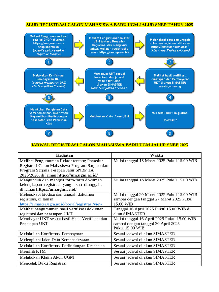 Chart Alur Registrasi SNBP 2025 | PDF