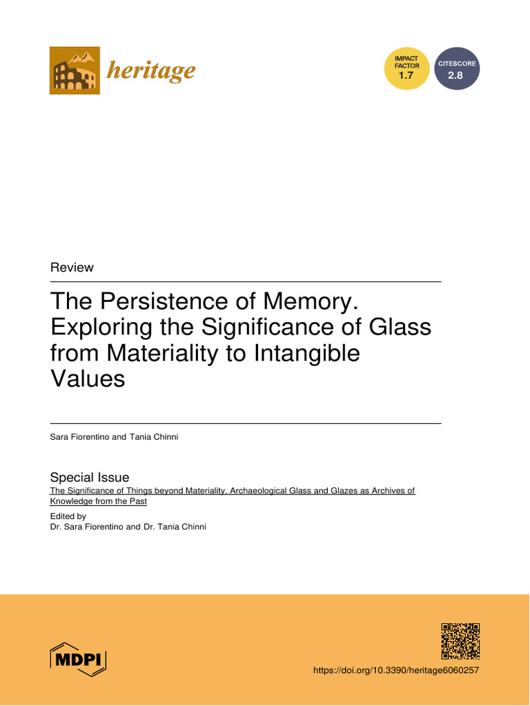 Sara Fiorentino and Tania Chinni - The Persistence of Memory. Exploring The Significance of ...