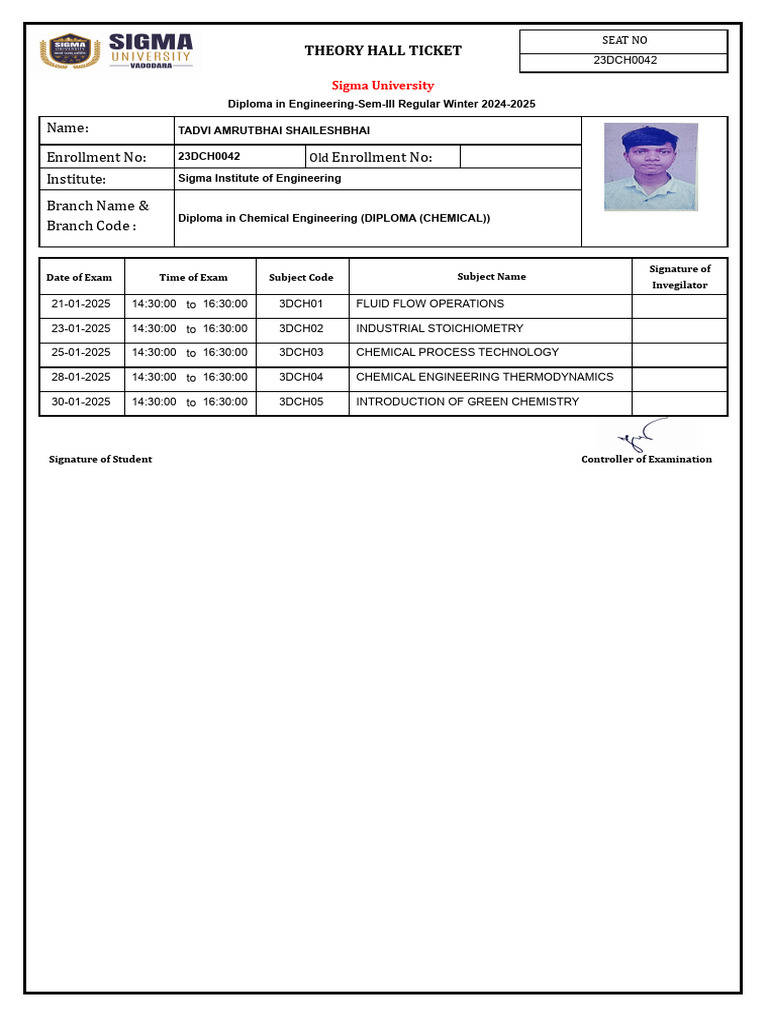 3rd Sem Final Exam | PDF