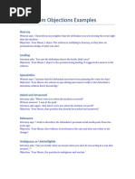 Florida Trial Objections Guide | PDF | Evidence (Law) | Testimony
