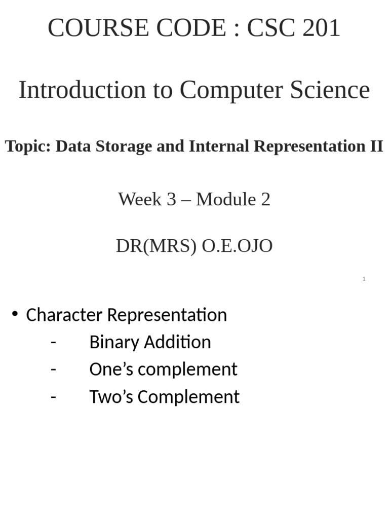CSC201_Week3-Module2 | PDF | Binary Coded Decimal | Multiplication