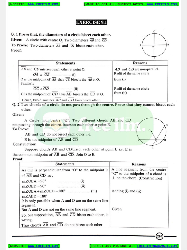 10th Maths Chap9 Ex 9.1 | PDF