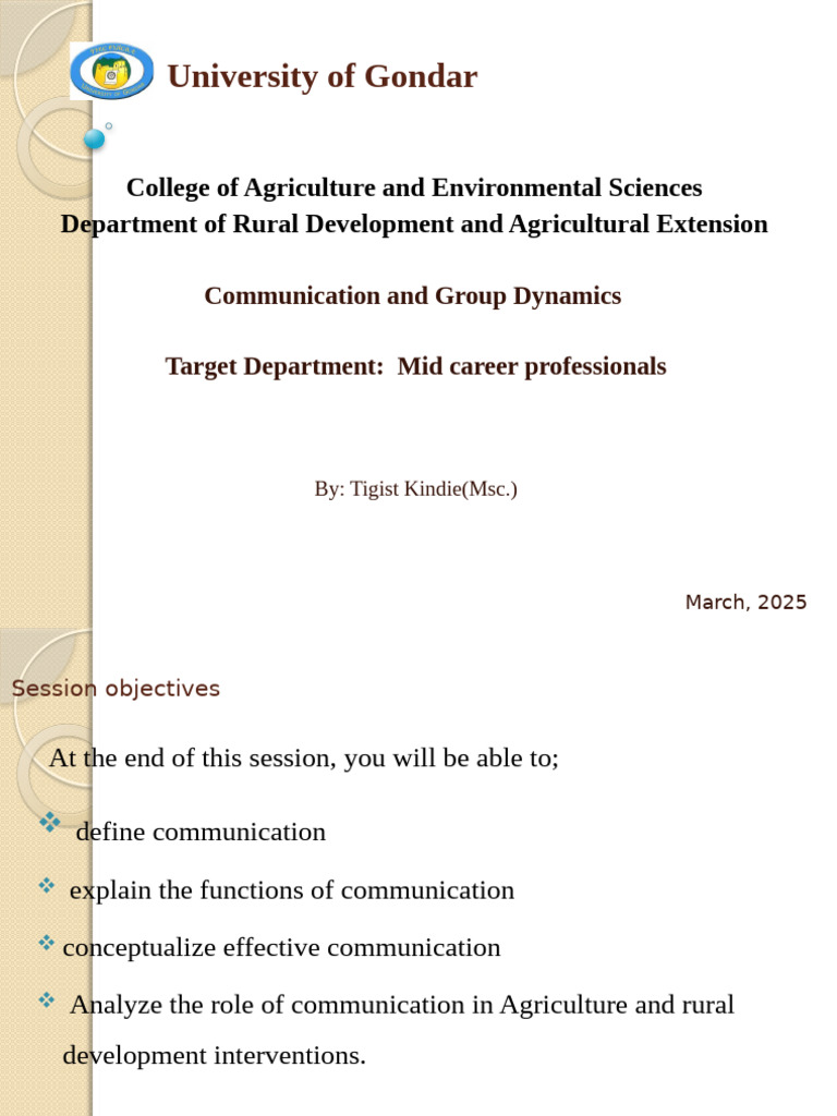 Communication in Agricultural Extension | PDF | Communication | Cognition