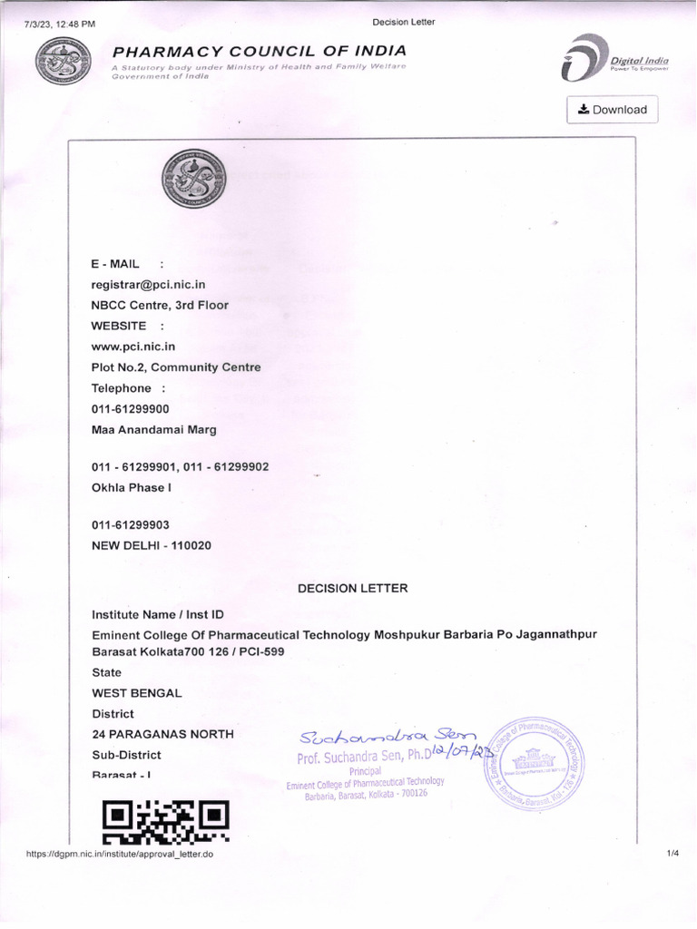 PCI Decision Letter | PDF