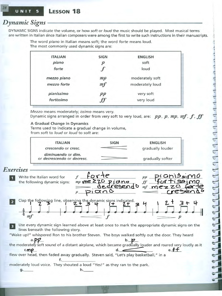 Music Theory Worksheets For Assignment 5 | PDF