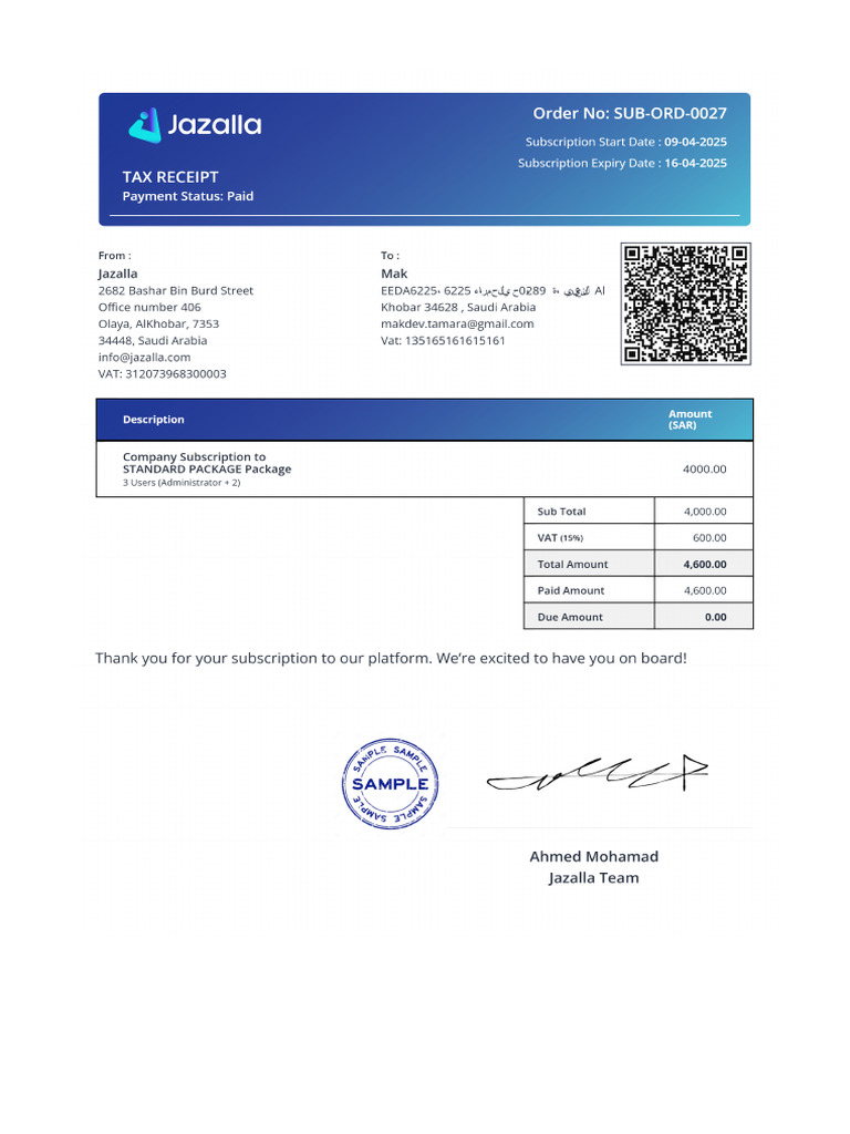 Tax Receipt | PDF