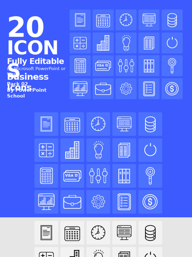 Editable Business Icons Pack 02 | PDF