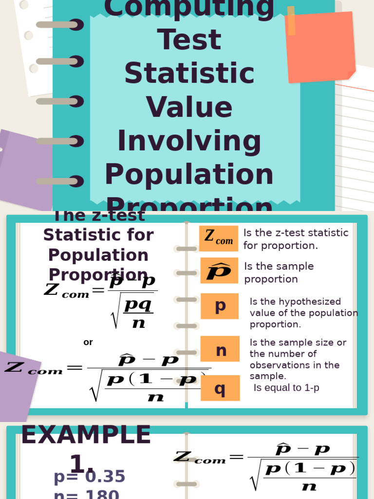 Z-Test for Population Proportion Calculation | PDF