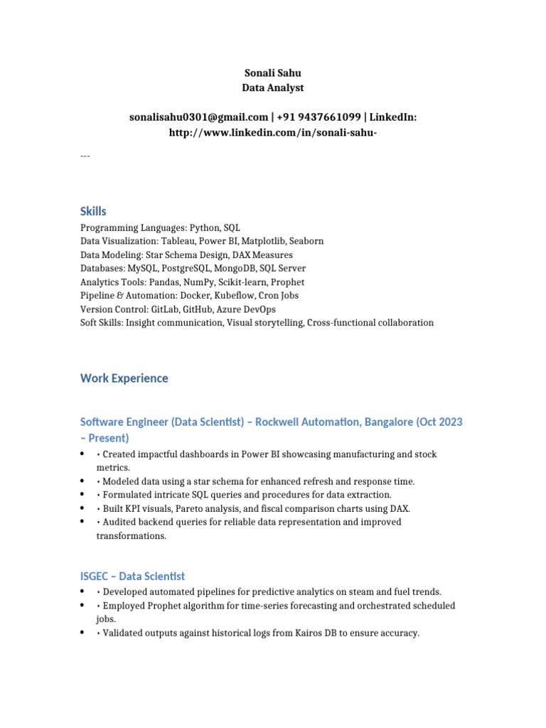 Sonali_Sahu_Tailored_Resume_Updated | PDF | Artificial Intelligence | Intelligence (AI) & Semantics
