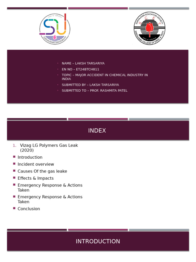 Disaster in Chemical Indu. | PDF | Leak | Occupational Safety And Health