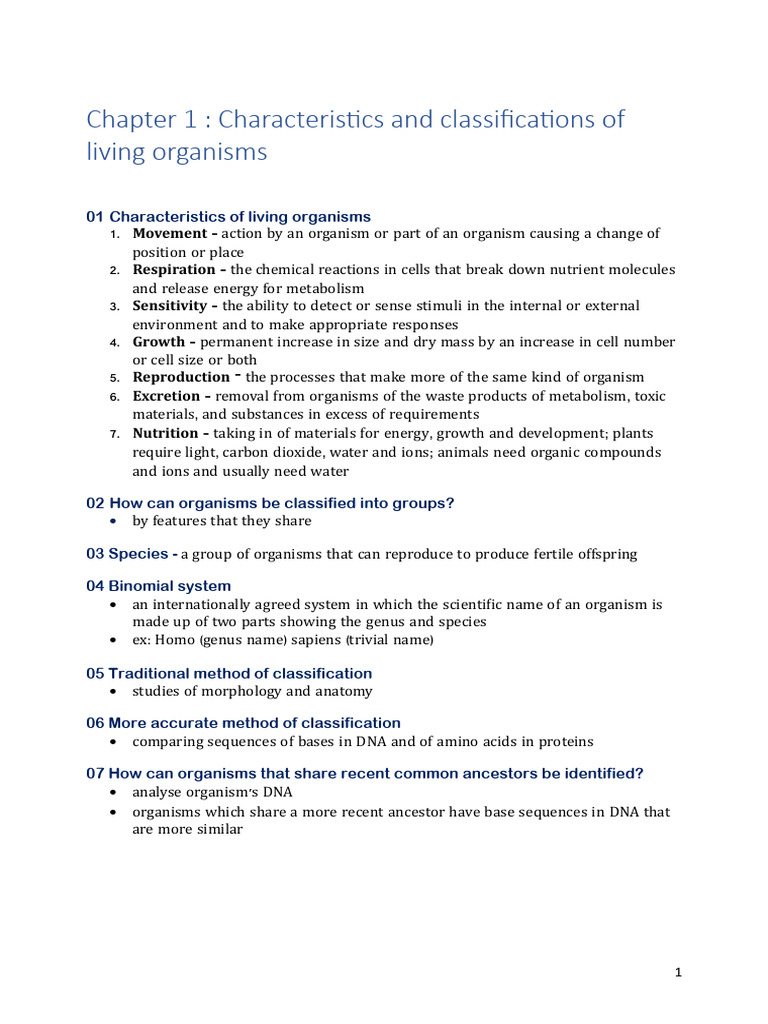 01-characteristics-and-classifications-of-living-organisms-5 | PDF ...