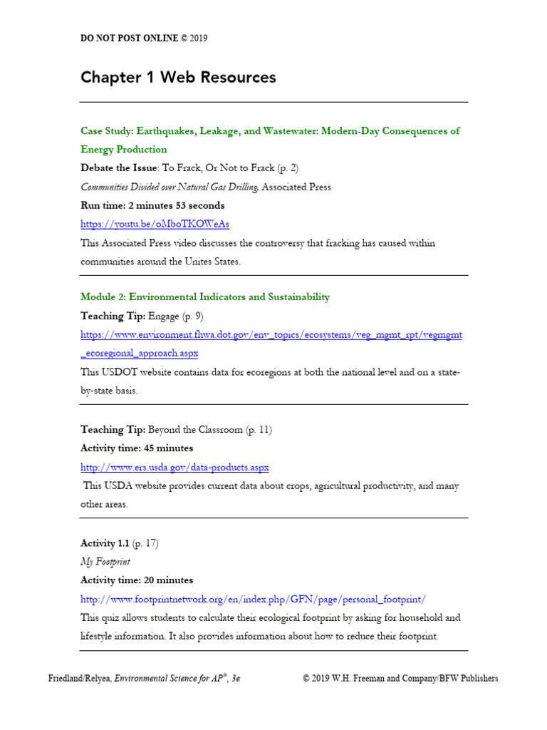 Apes 3e TRM 01 Web Resources | PDF