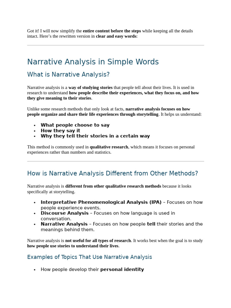 Understanding Narrative Analysis Simplified | PDF | Narrative ...