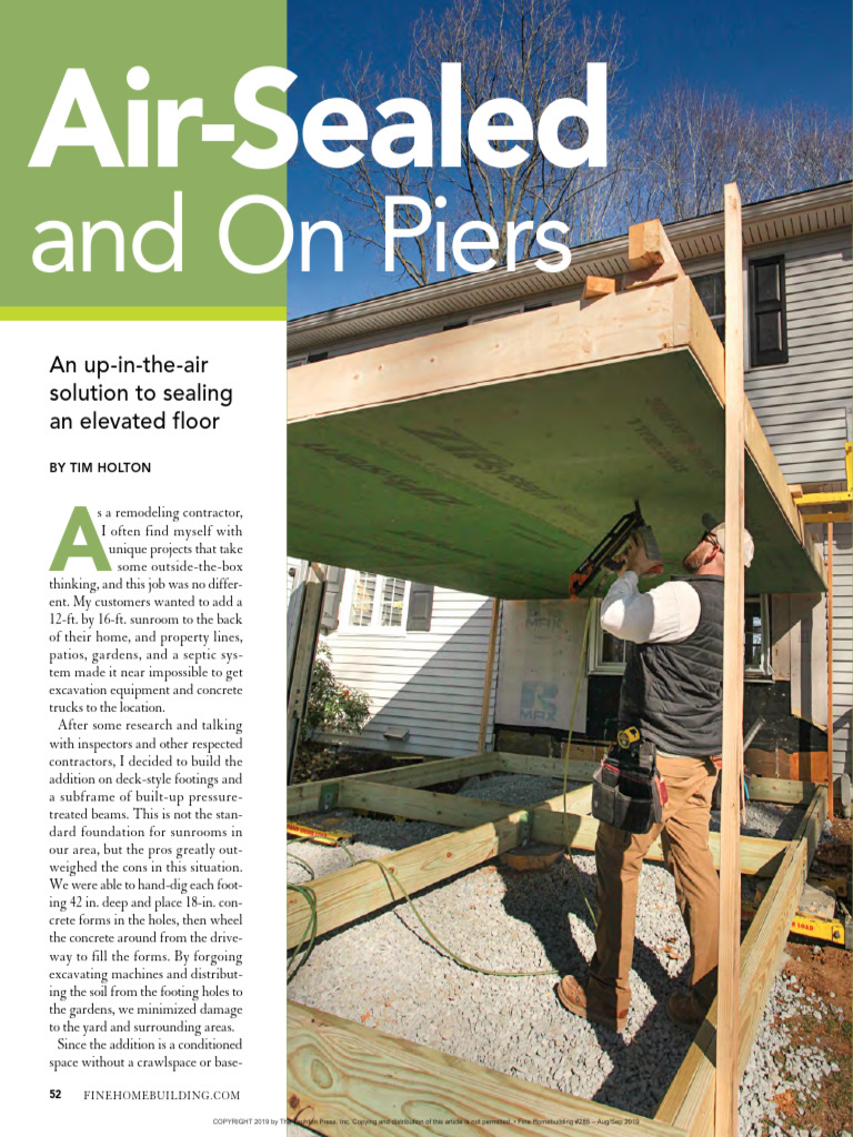 Porch Insulation and Air Sealing | PDF | Framing (Construction ...