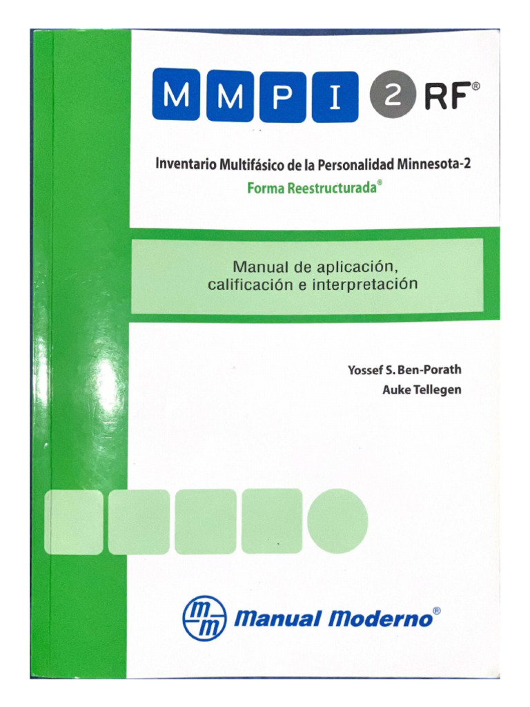 Manual de Aplicacion Mmpi 2 RF | PDF