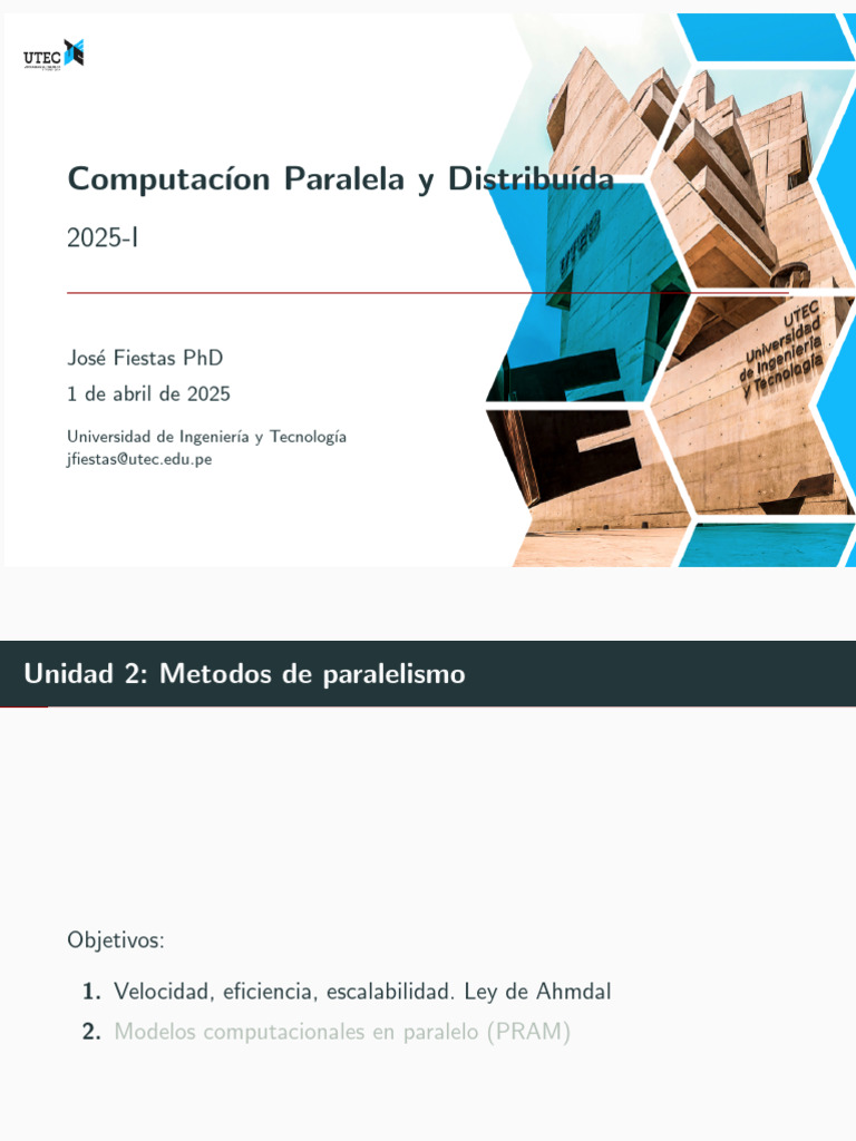U2.1 Metodos de Paralelismo - Amdahl | PDF | Matemáticas Aplicadas | Equipo de oficina
