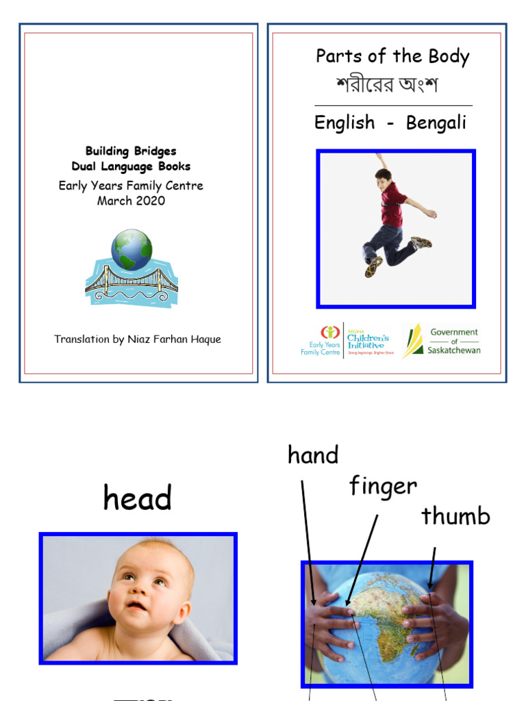 Parts of the Body English Bengali | PDF