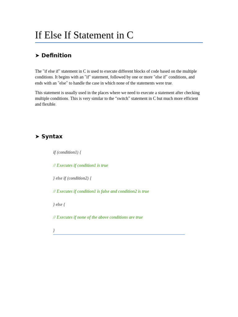 If Else If C Structured-1 | PDF | Software Development | Computer Science