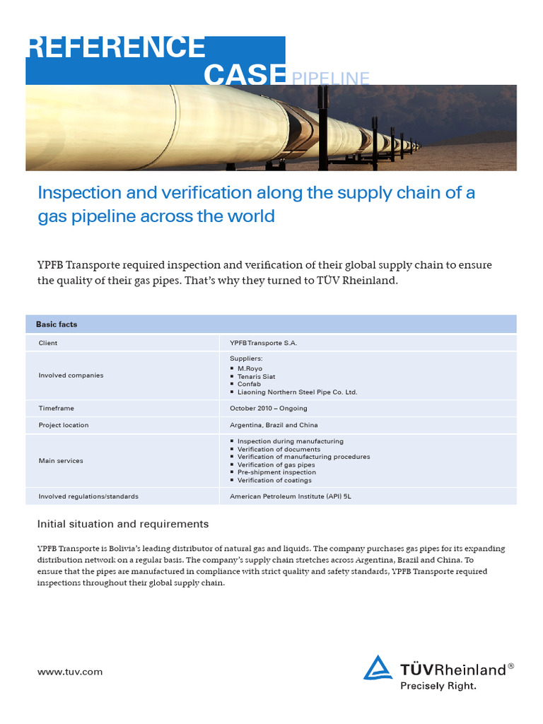 Global Gas Pipeline Inspection Services | PDF | Verification And ...