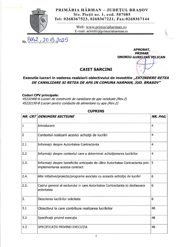 Caiet de Sarcini | PDF