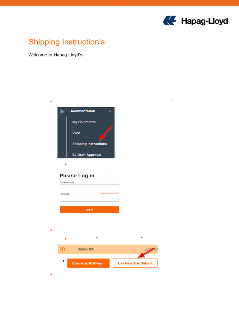 Shipping Instruction UserGuide | PDF | Cargo | Freight Transport