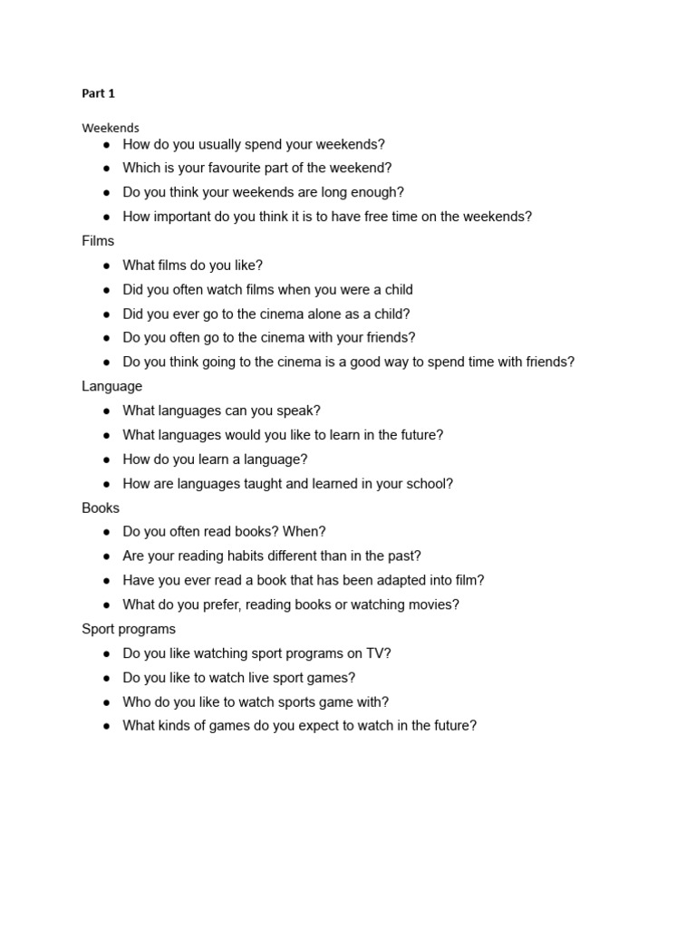 Speaking Cue Cards 2005 PDF | PDF