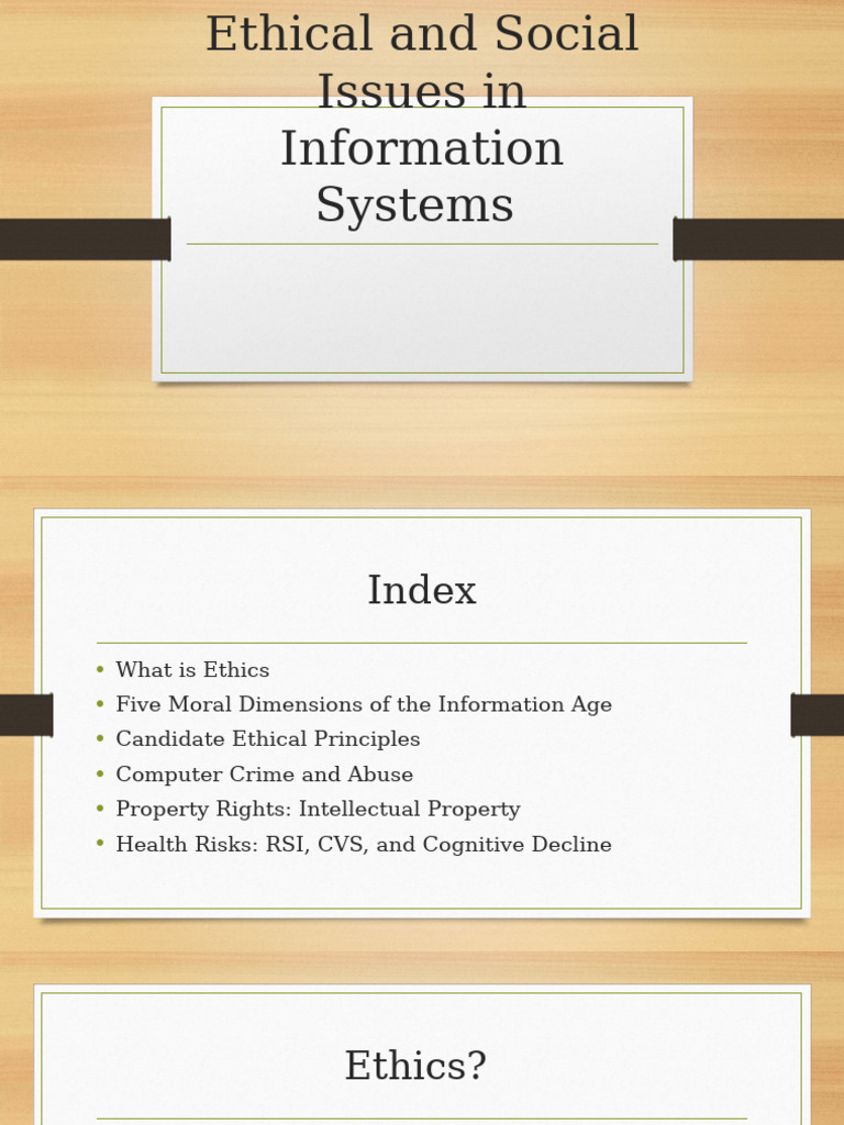 06 - Ethical and Social Issues in Information Systems | PDF ...