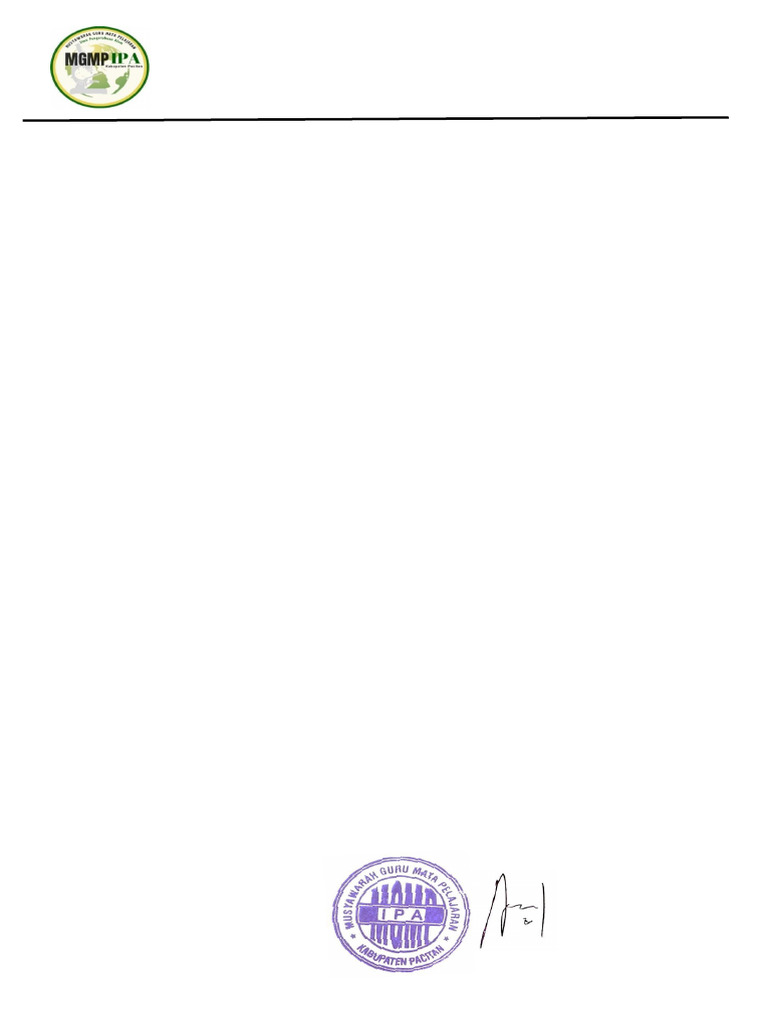 SK Penetapan Lomba Pra OSN IPA SMP Se - Kabupaten Pacitan Tahun 2023 | PDF