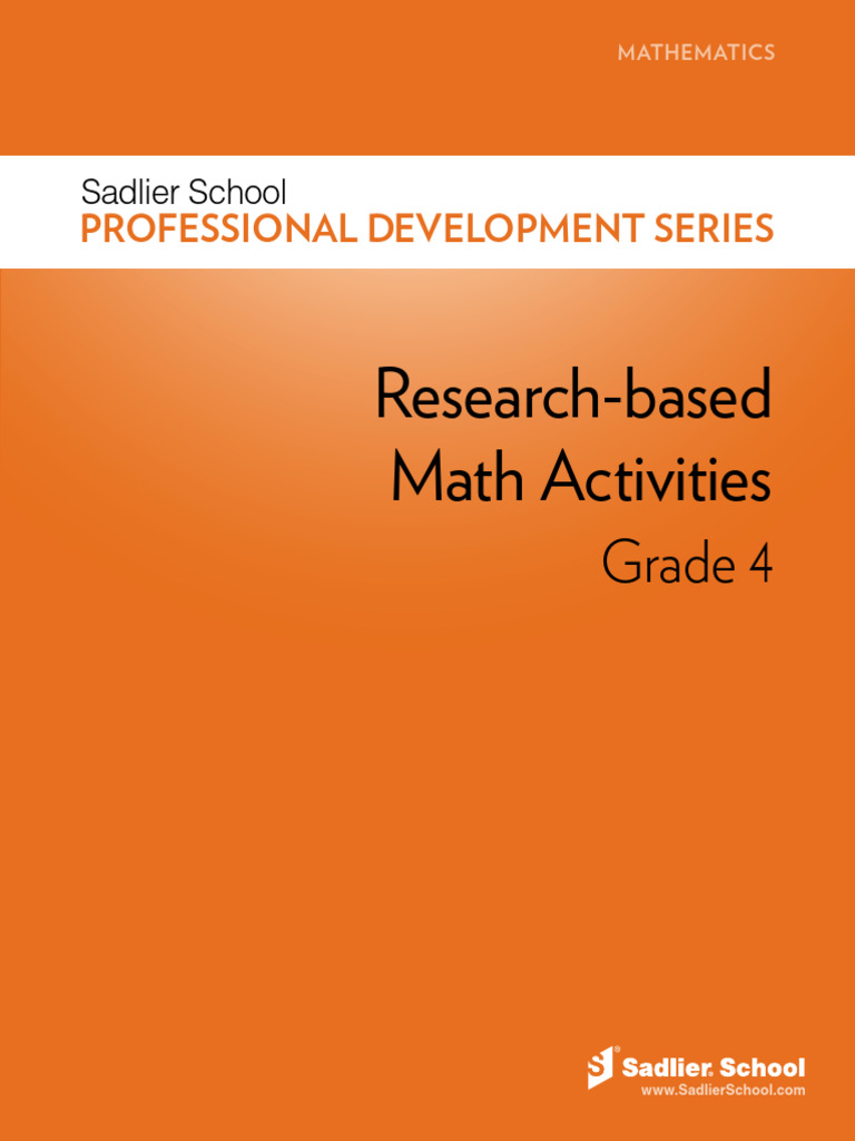 MATH DL Gr4ResearchBasedActivities | PDF | Learning
