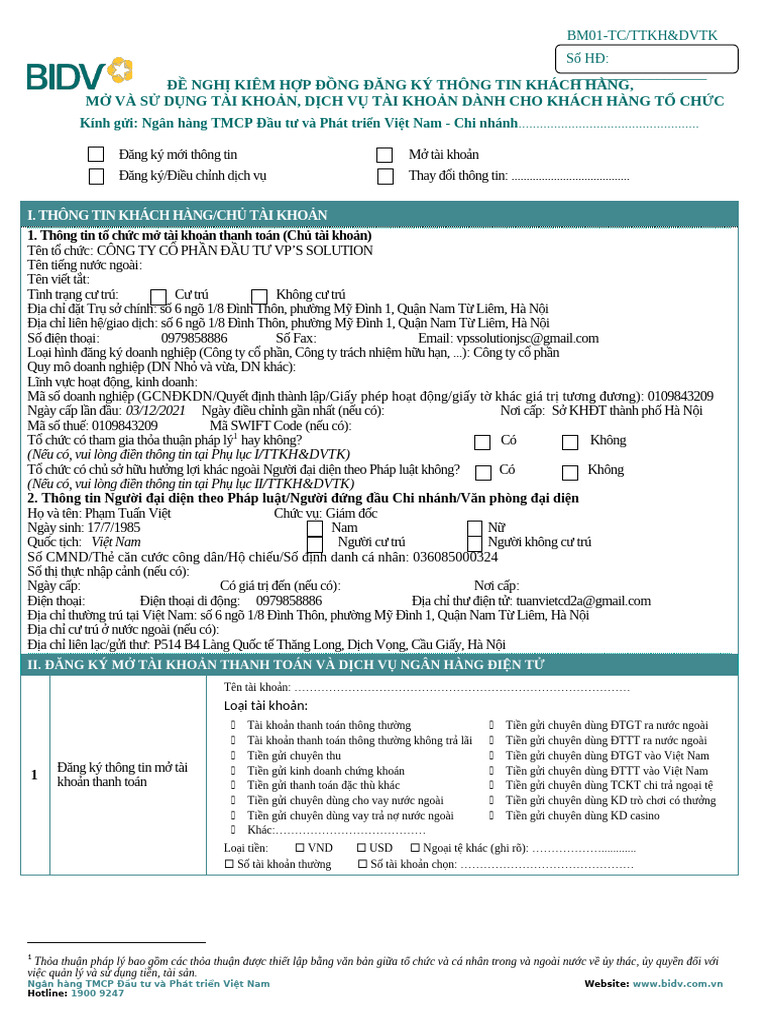 BM01 TC TTKH&DVTK | PDF