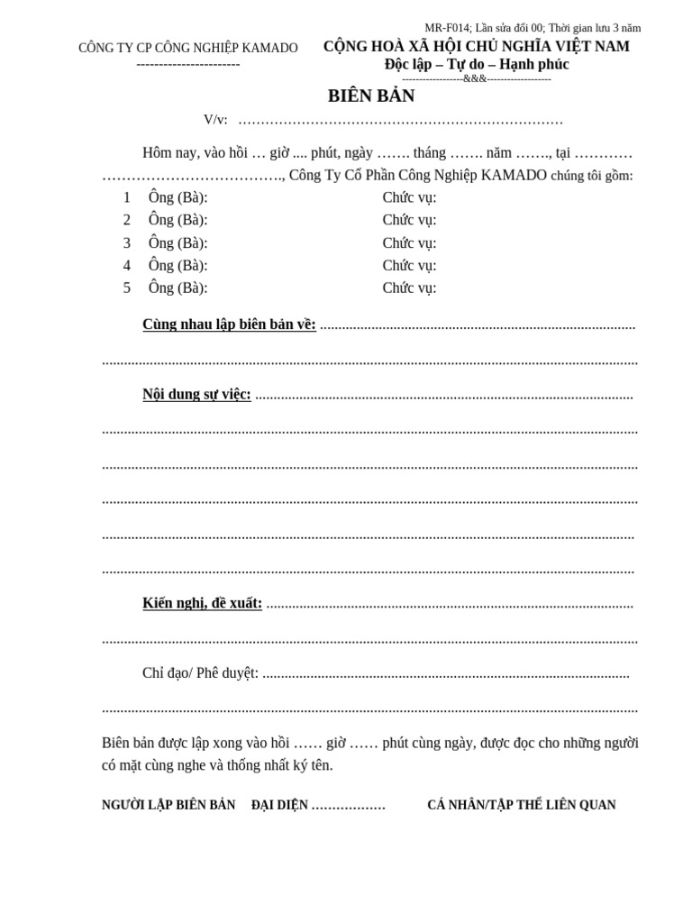 BBLV Form Mẫu | PDF