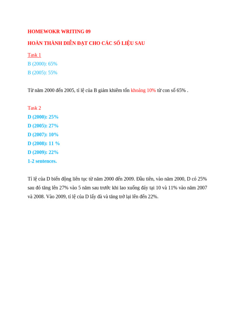 Homewokr Writing 09 | PDF
